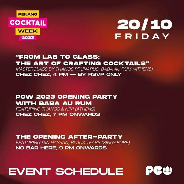 Penang Cocktail Week 2023: The Complete Event List | Food For Thought