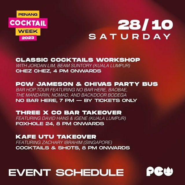 Penang Cocktail Week 2023: The Complete Event List | Food For Thought