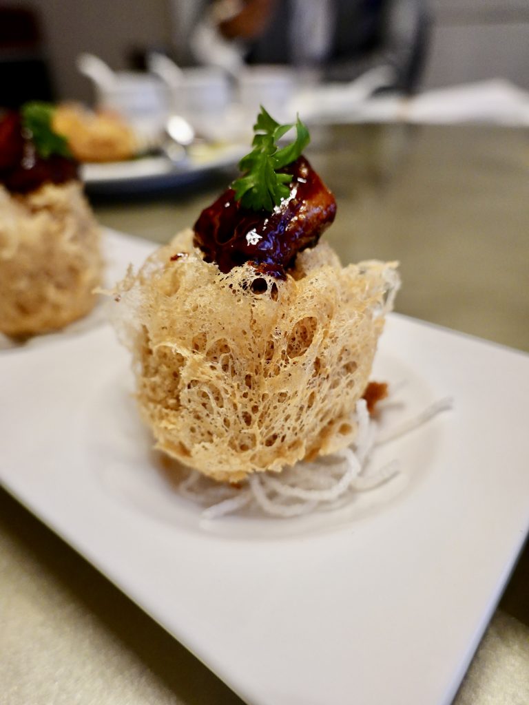 Yam Puffs with Foie Gras 鵝肝芋角Traditional “Beijing” Duck Served with ...
